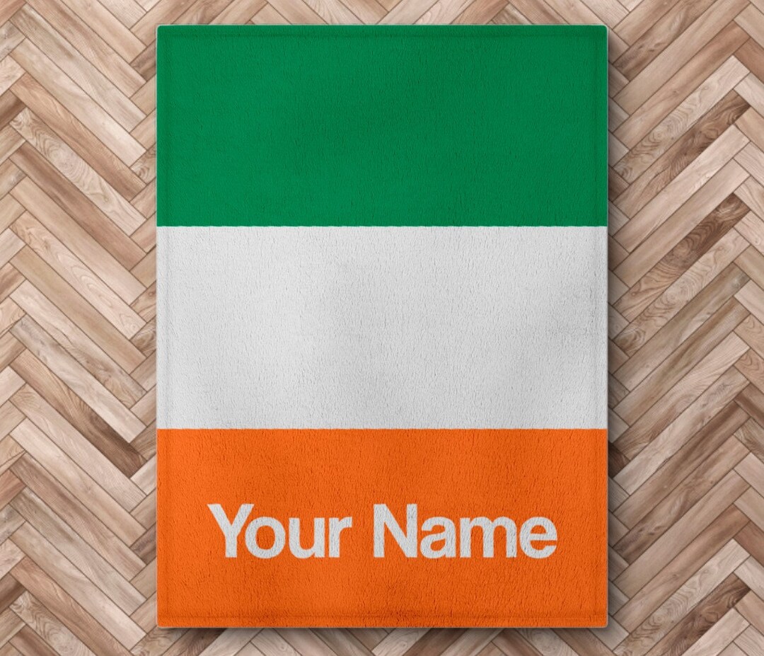 Personalized Irish Flag Blanket, Ireland Blanket, Ireland Flag Blanket ...