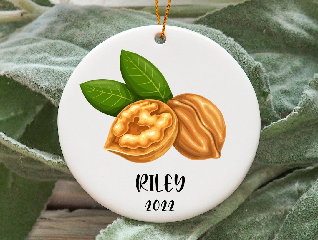 Personalized Walnut Christmas Ornament, Custom Walnut Gift Idea, Walnut ...