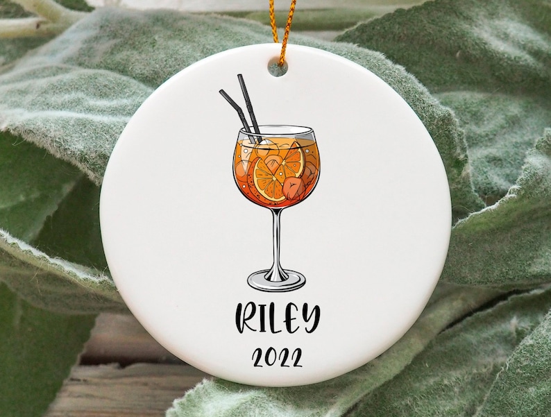 Personalized Aperol Spritz Christmas Ornament, Custom Aperol Spritz ...