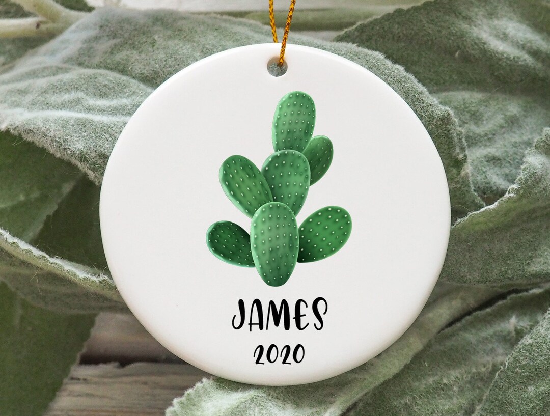 Personalized Cactus Christmas Ornament, Cactus Christmas Tree Ornament ...