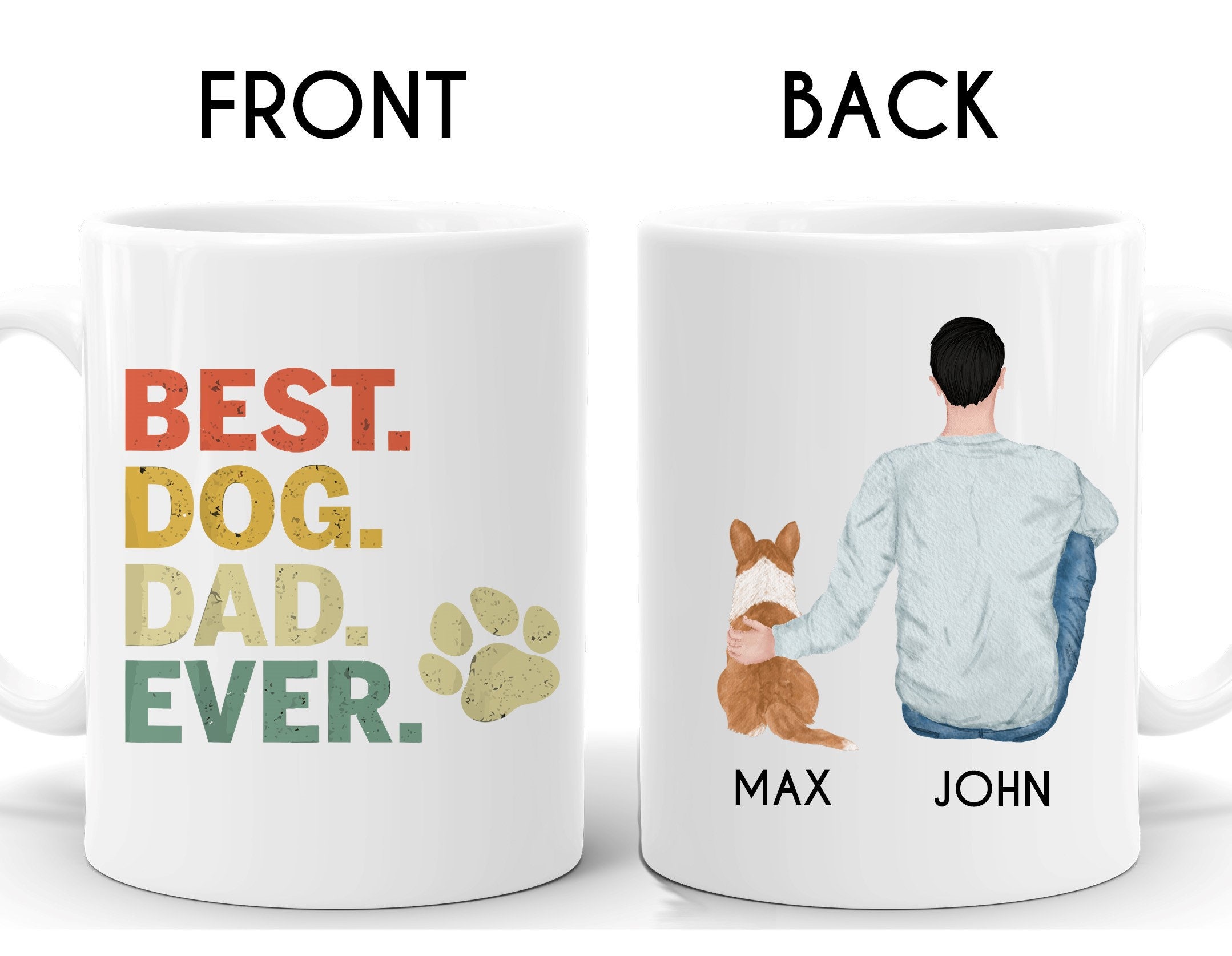 Personalized Corgi Mug Corgi Dad Mug Corgi Lover Mug Corgi | Etsy