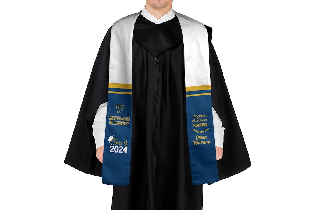 Custom Graduation Stole, Personalized Graduation Sash, Commencement ...