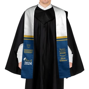 Custom Graduation Stole, Personalized Graduation Sash, Commencement ...