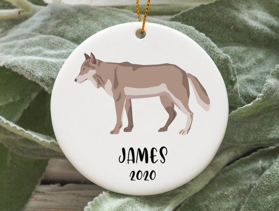 Personalized Wolf Christmas Ornament Wolf Christmas Tree | Etsy