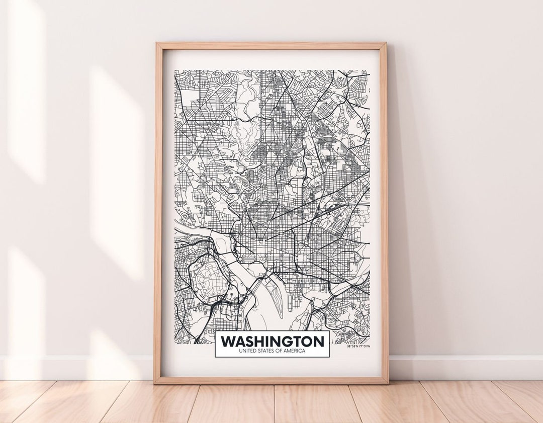 Washington Poster, Washington Map Poster, Washington Wall Art ...