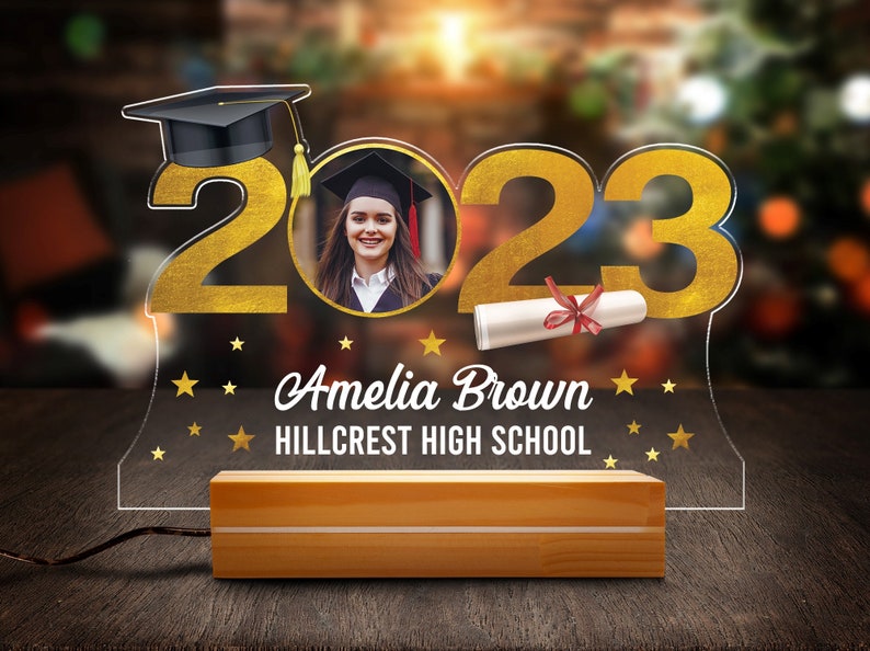 Personalized Graduation Photo Night Light Custom Graduation - Etsy