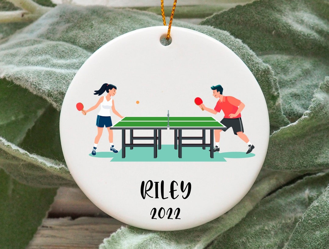 Personalized Table Tennis Christmas Ornament, Custom Table Tennis Gift ...