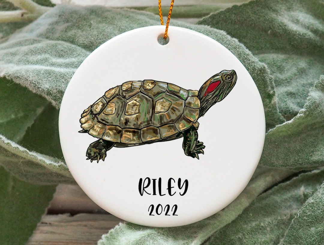Personalized Tortoise Christmas Ornament, Custom Tortoise Gift Idea ...