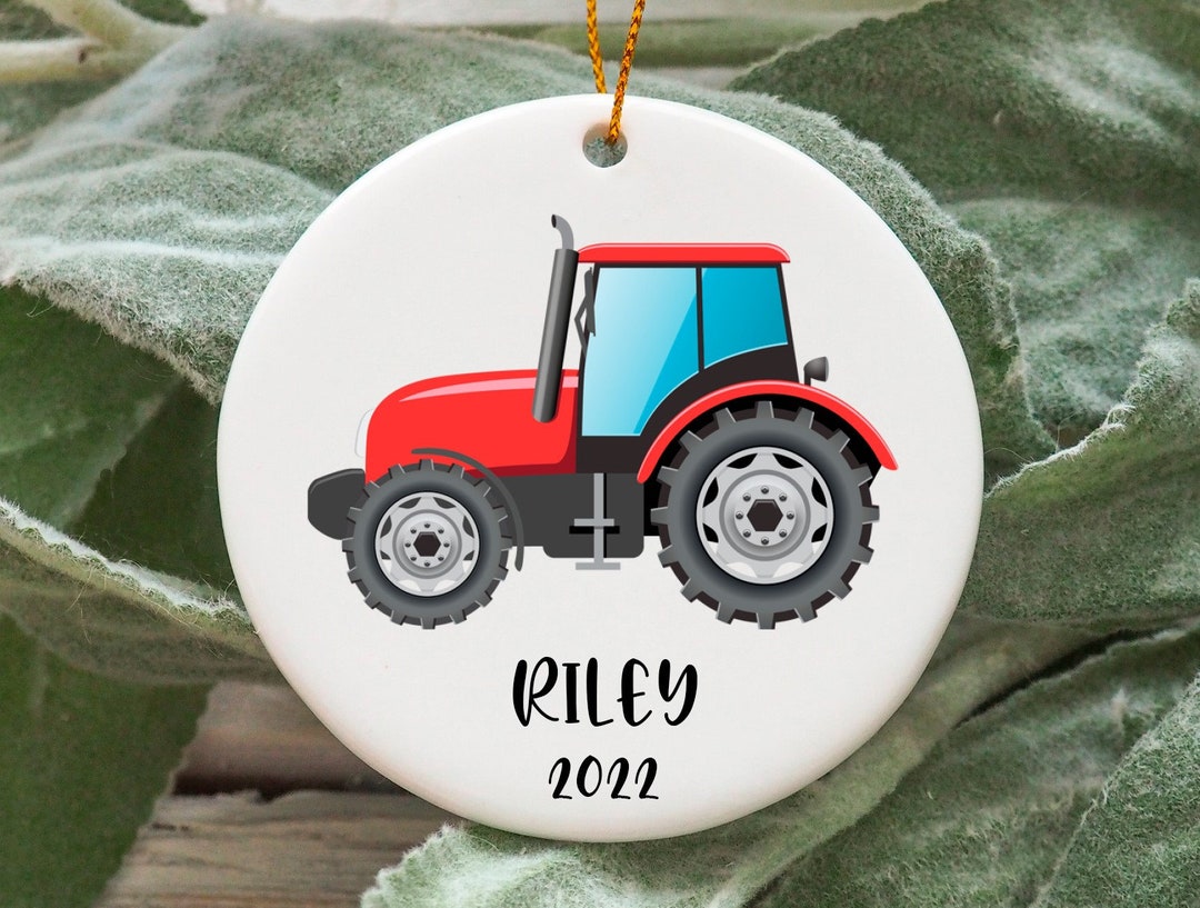 Personalized Tractor Christmas Ornament, Custom Tractor Gift Idea ...