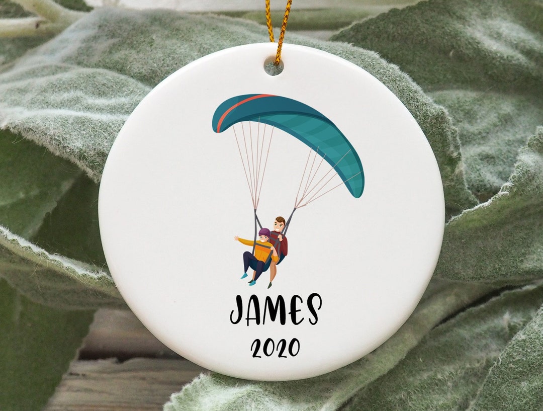 Personalized Paragliding Christmas Ornament, Paragliding Christmas Tree ...