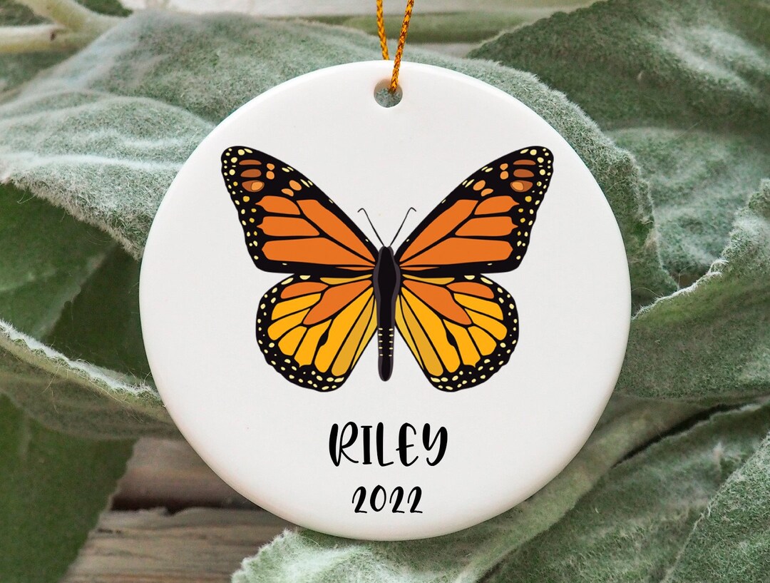 Personalized Monarch Butterfly Christmas Ornament, Custom Monarch ...