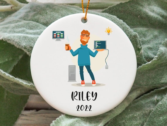Personalized Computer Programmer Christmas Ornament Custom - Etsy