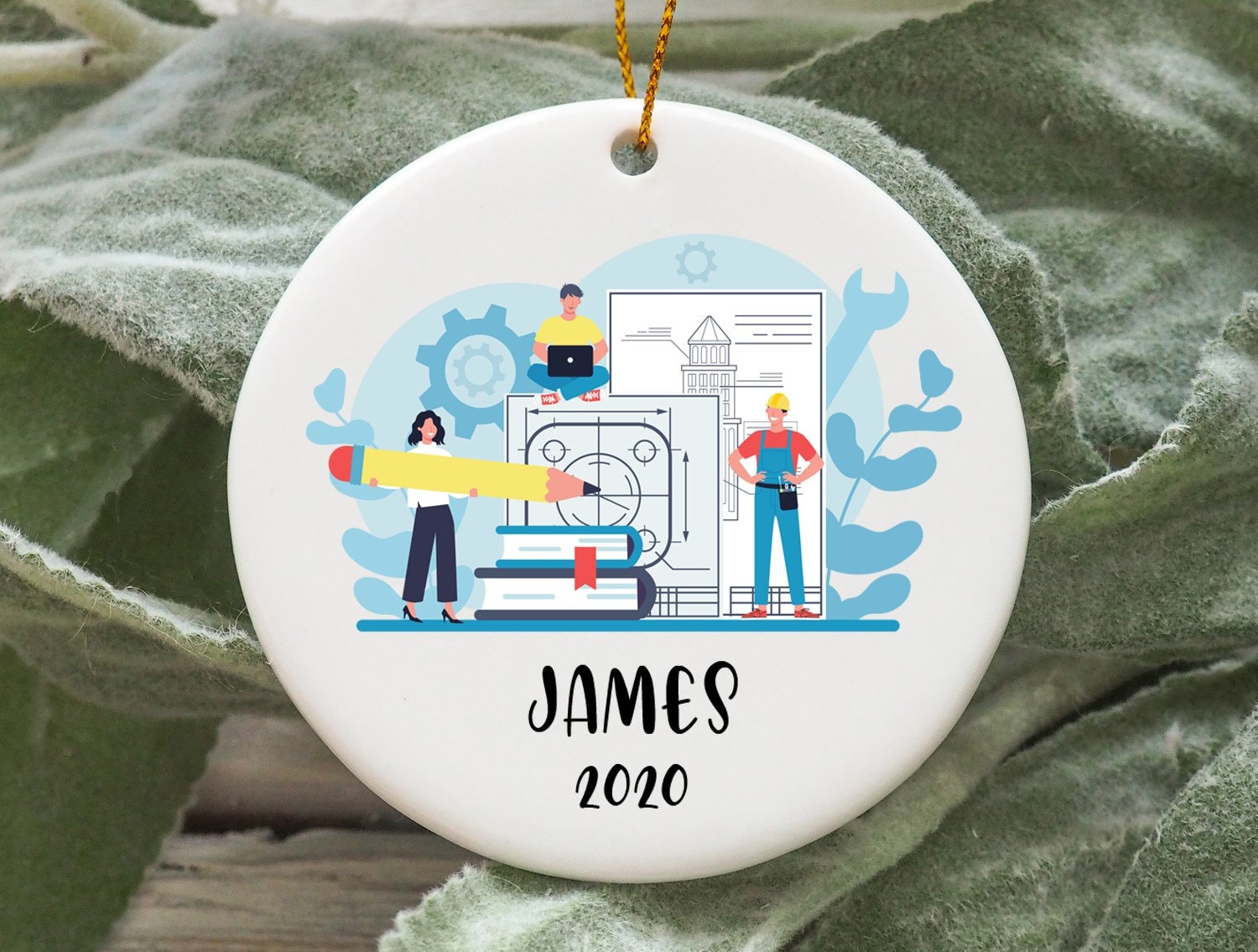 Personalized Engineer Christmas Ornament, Engineer Christmas Tree ...