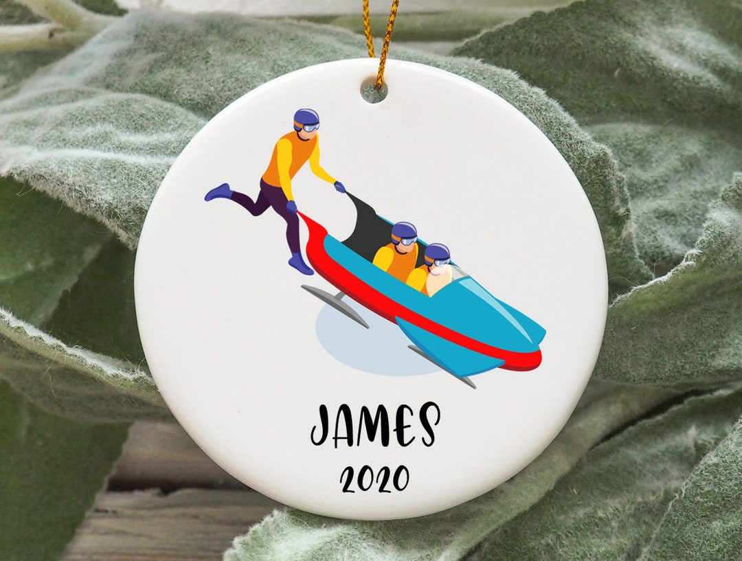 Personalized Bobsled Christmas Ornament, Bobsled Christmas Tree ...