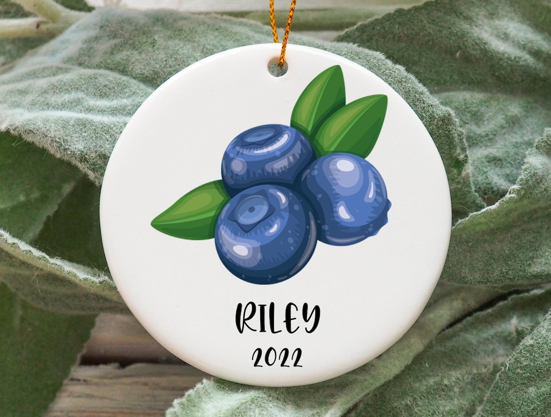 Personalized Blueberry Christmas Ornament, Custom Blueberry Gift Idea ...