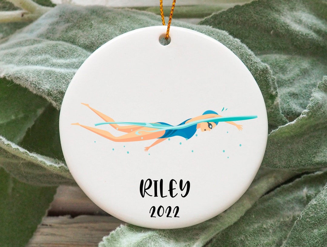 Personalized Swimmer Christmas Ornament, Custom Swimmer Gift Idea ...