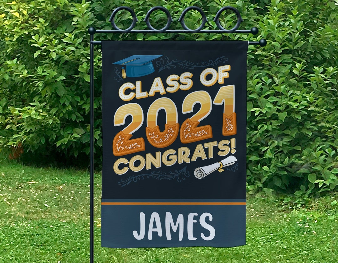 Personalized Graduation Garden Flag, Graduation Flag 2021, Graduation ...