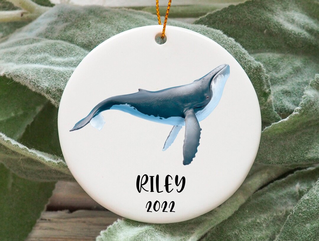 Personalized Humpback Whale Christmas Ornament, Custom Humpback Whale ...