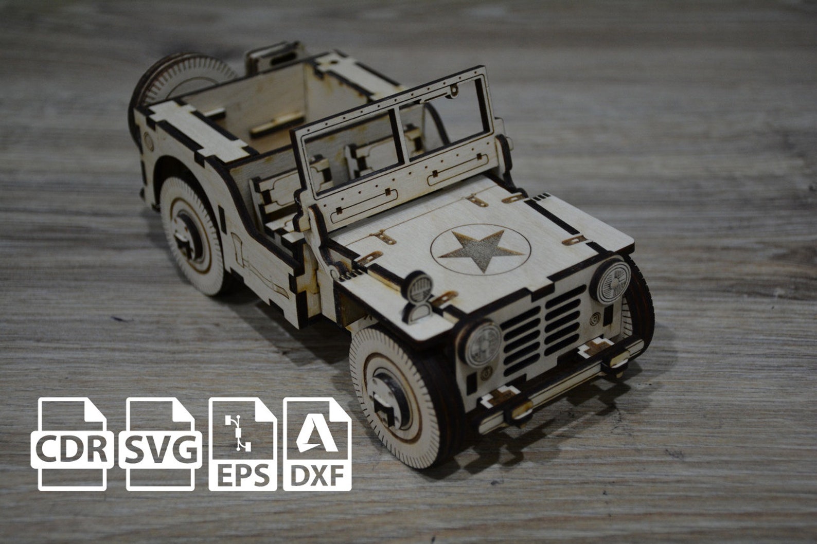 CNC Laser Cut Design Jeep Vehicle Laser Cut Vector File Cut | Etsy