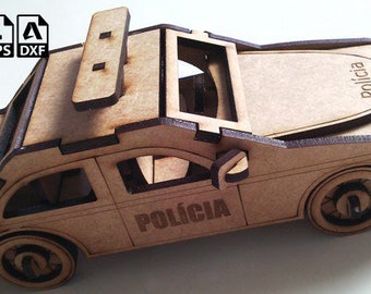 Police Car Laser Cut | Etsy