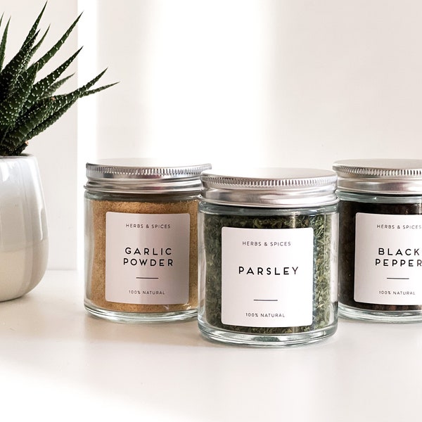 Minimalist Spice Labels - Etsy