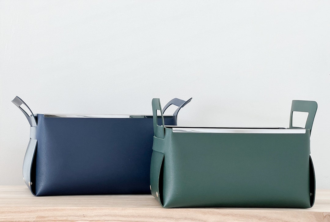 Vegan Leather Storage Boxes - Home Organisation by Home Tailors - Etsy