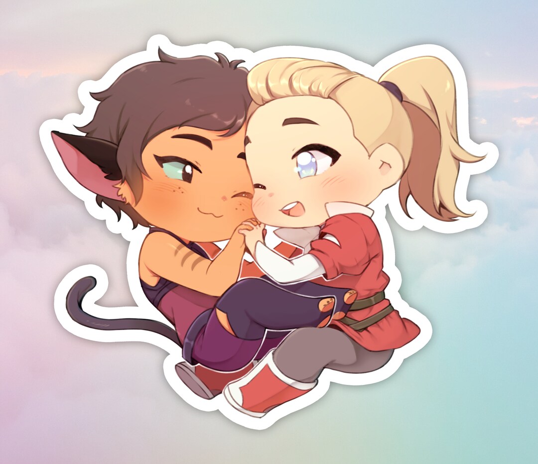 Catradora Holographic Sticker - Etsy