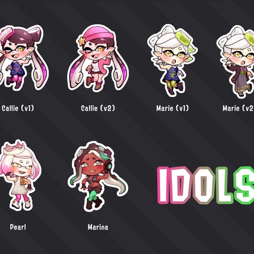 Splatoon Idol Vinyl Stickers - Etsy