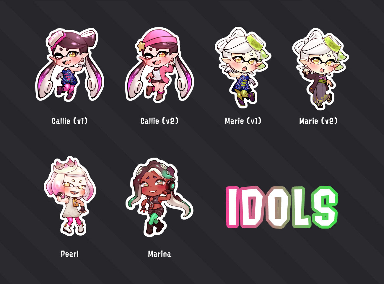 Splatoon Stickers - Idols - Etsy