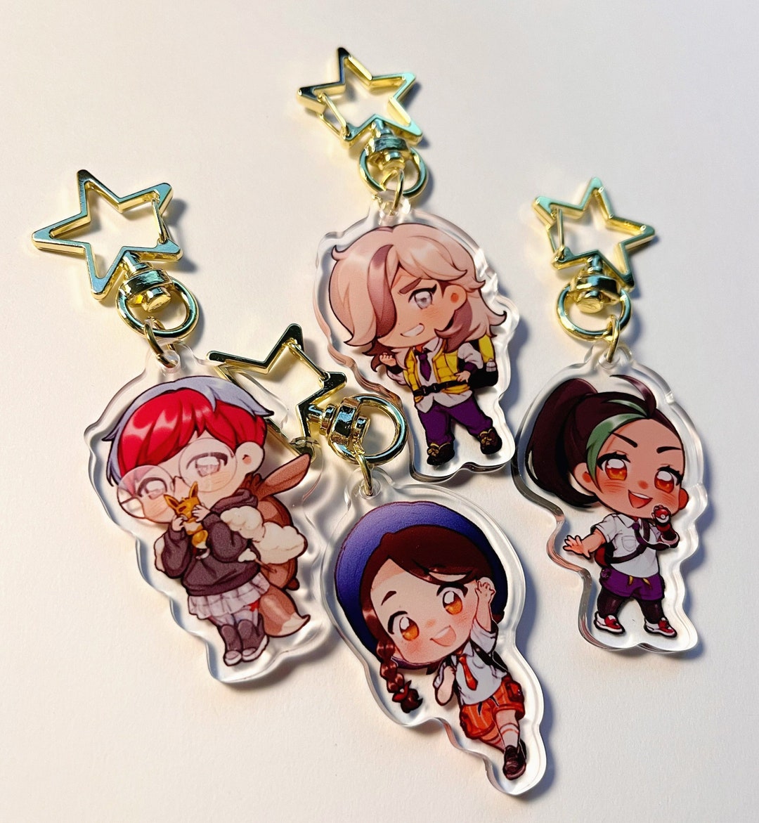 Scarlet & Violet Acrylic Charms - Etsy