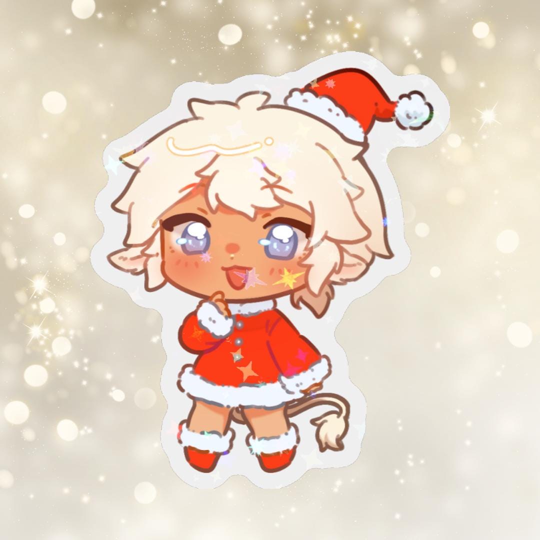 Festive Bomi — Holographic Sticker (3") - Etsy