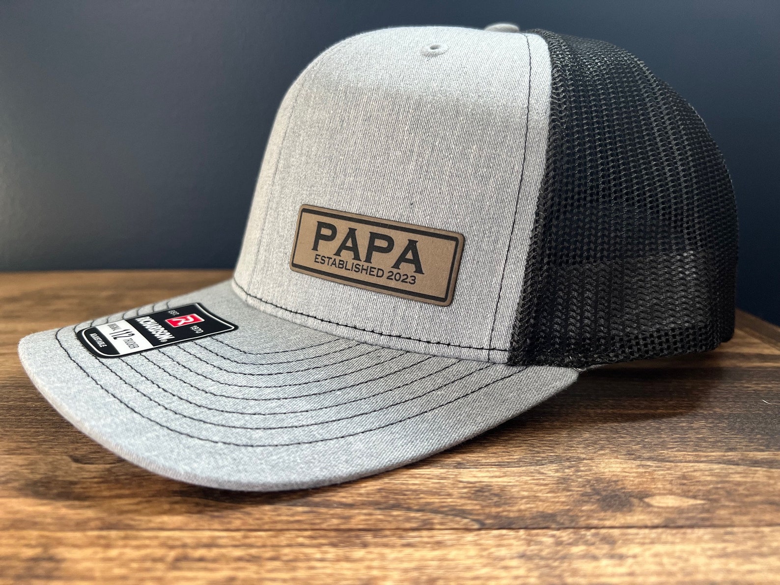 Papa Hat Custom Papa Gift Snapback Hat Papa Papa Baseball Cap Trucker ...