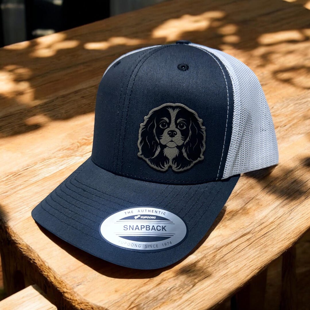 Cavalier Dog Snapback Hat | Custom Pet Portrait Patch - Etsy