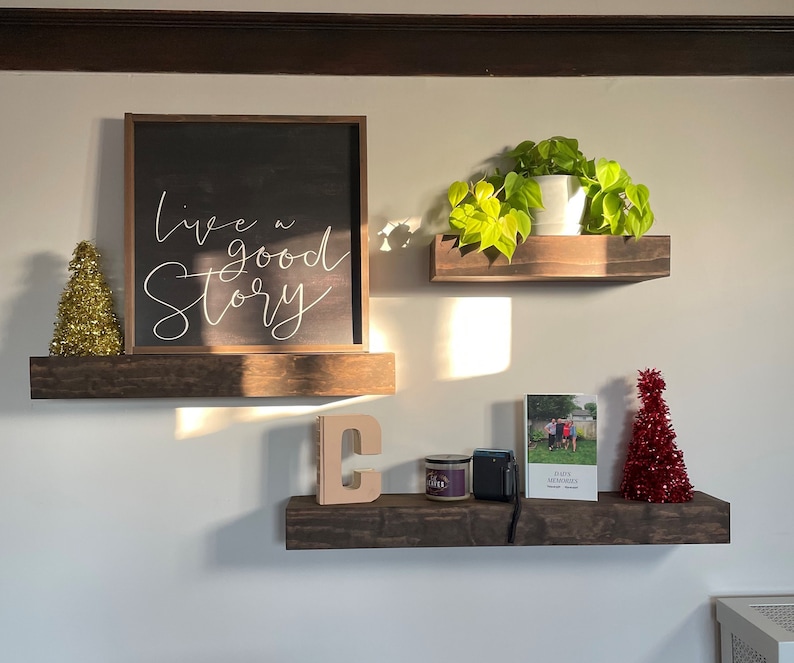 FREE SHIPPING Floating Shelf Rustic Floating Shelf - Etsy