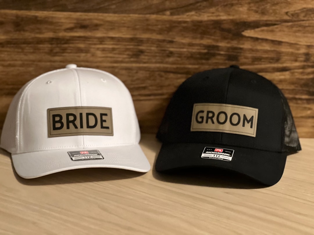 Custom Bride and Groom Wedding Party Hats | Groomsman Caps | Best Man ...