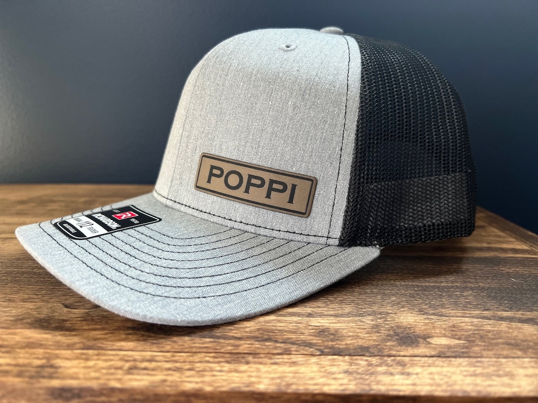 Custom 'poppi' Patch Hat | Engraved Trucker Cap, Gift for Dad - Etsy