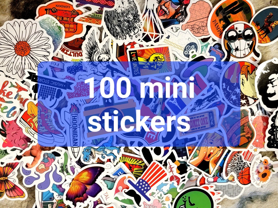 100 Piece Mini Sticker Mystery Pack Version 10.8 - Small Vinyl Die Cut ...