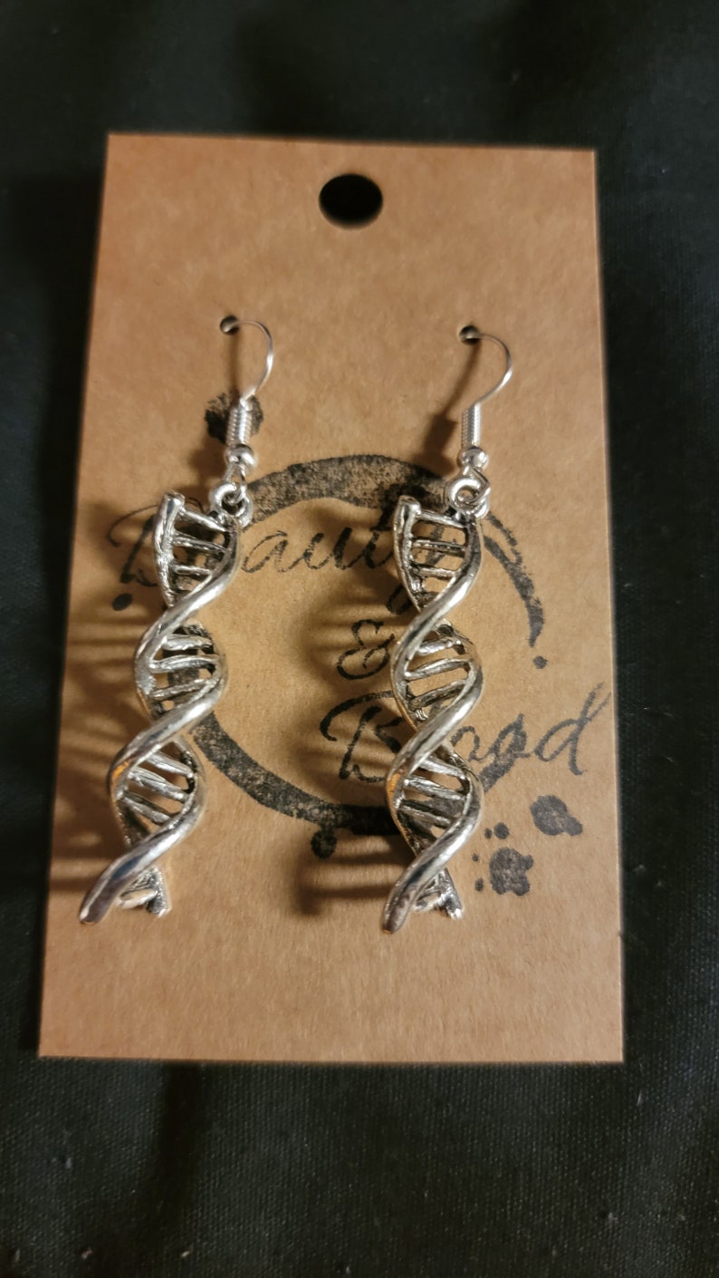 DNA Earrings Educational Aesthetic Csi Prop Art Smart Nurse - Etsy