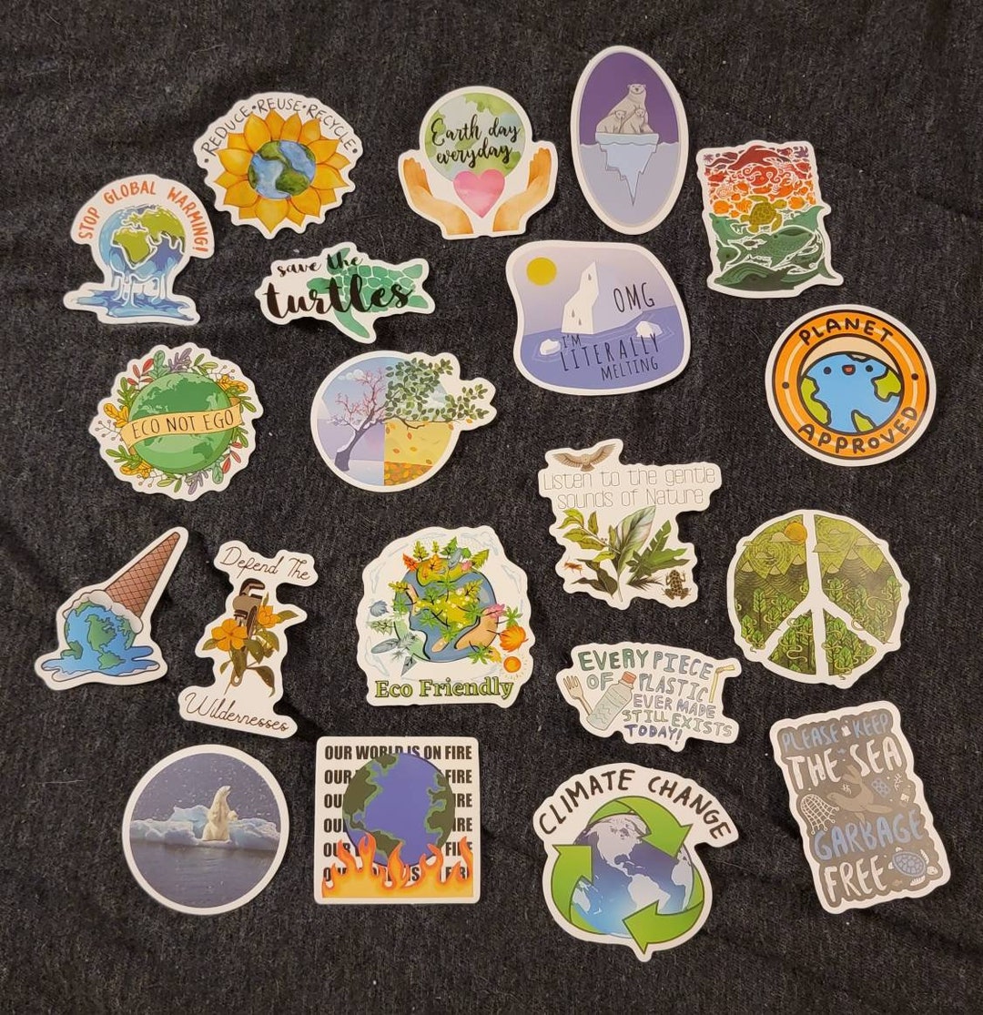 14 Piece Environmentalism Sticker Mystery Pack Version 1 Earth Planet ...