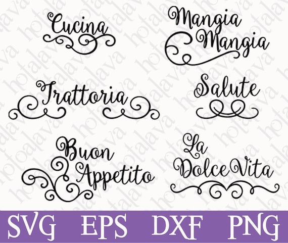 Svg Digital Cucina Italiana Download Svg Downloadable file | Etsy