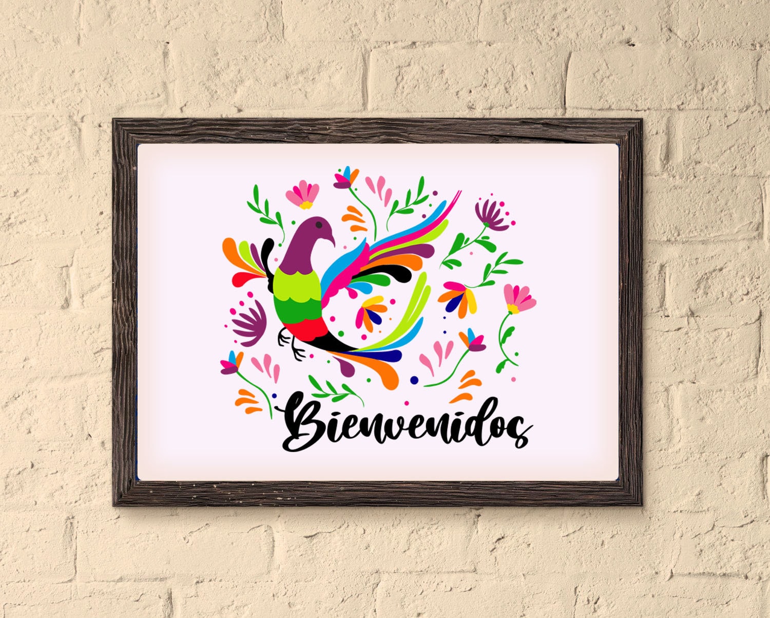 Mexican Otomi Bird and Flowers Svg, Valentines Svg, Digital Svg File ...