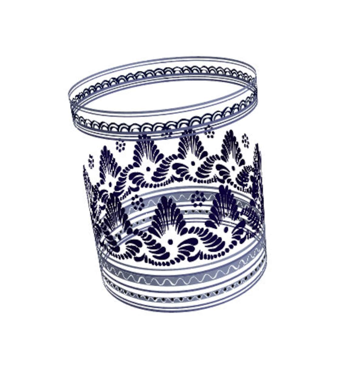 Mexican Talavera Border Svg, Blue Talavera Decoration, Downloadable Svg ...