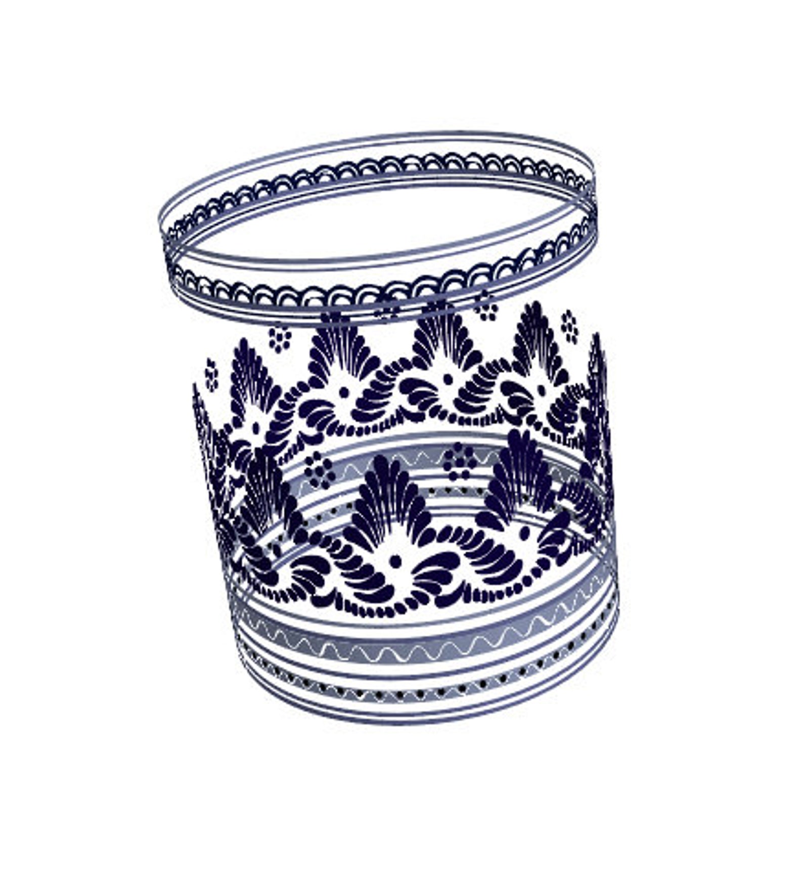 Mexican Talavera Border Svg, Blue Talavera Decoration, Downloadable Svg ...