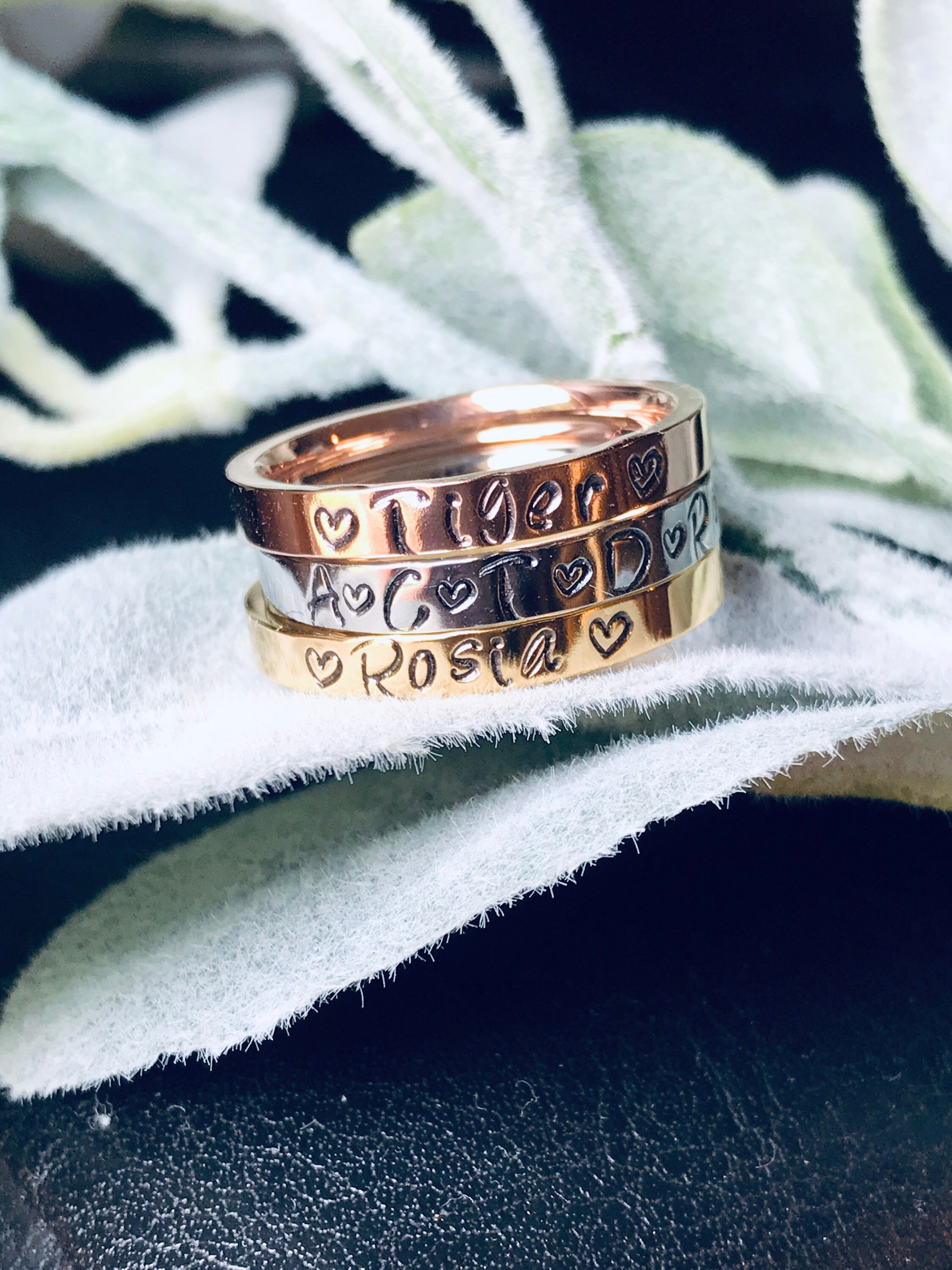Stackable Personalized Rings - Etsy