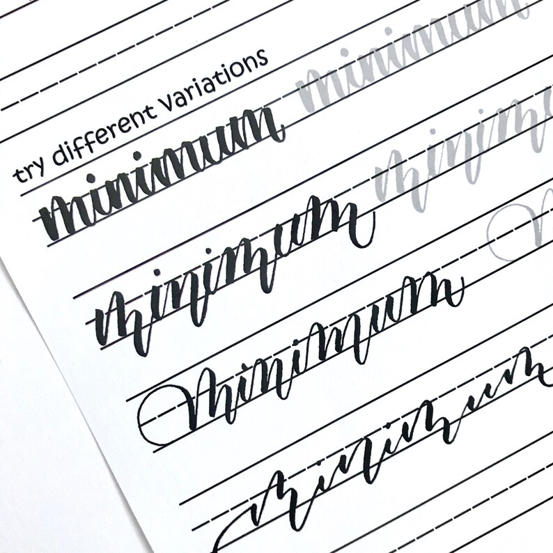 Small Brush Lettering Guide -digital File - Etsy