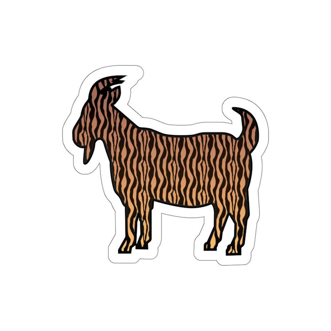 Tiger Golf Goat Sticker - Etsy