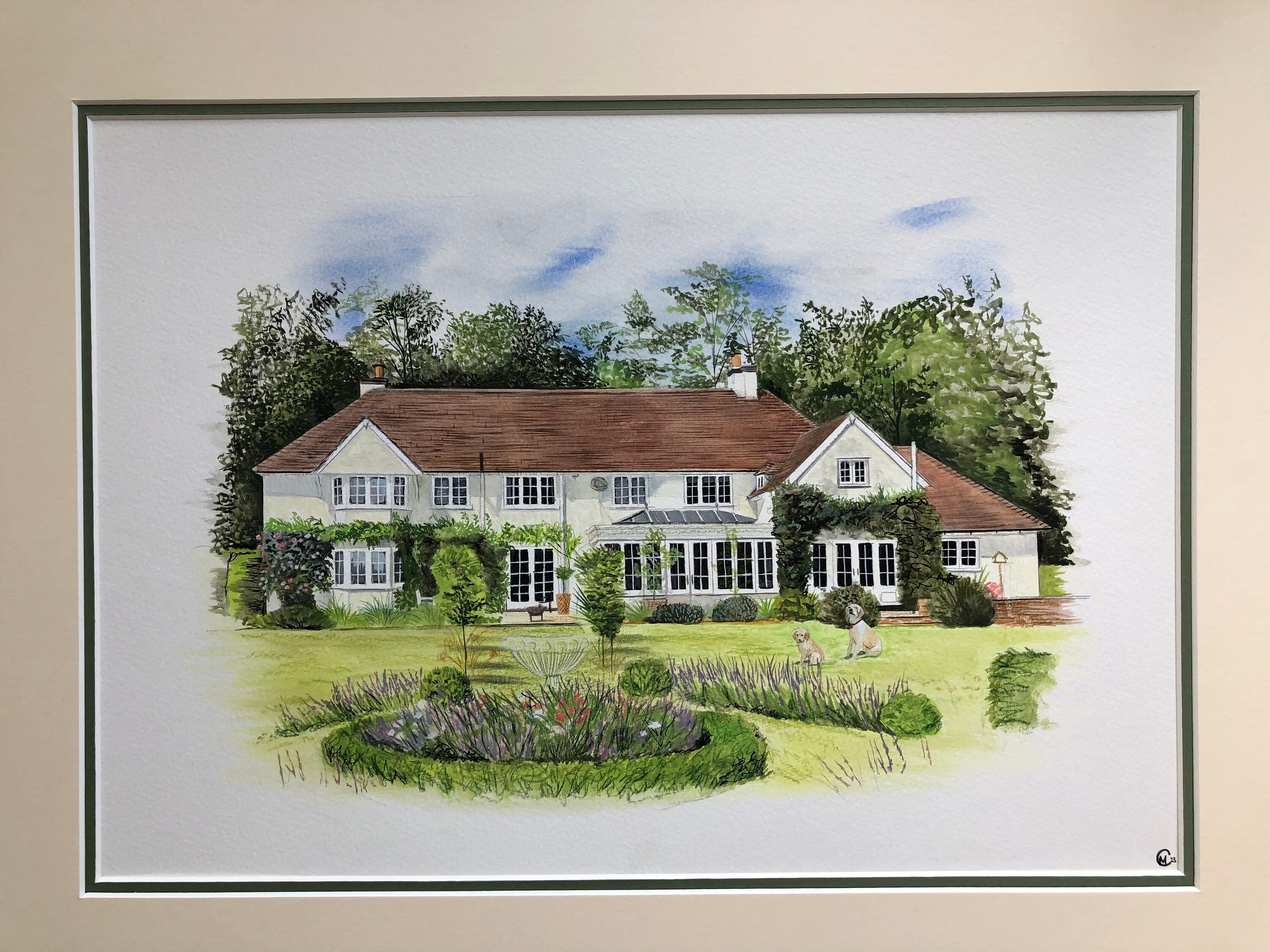 Hand Painted House Portrait NOT DIGITAL Custom Portrait, Custom ...