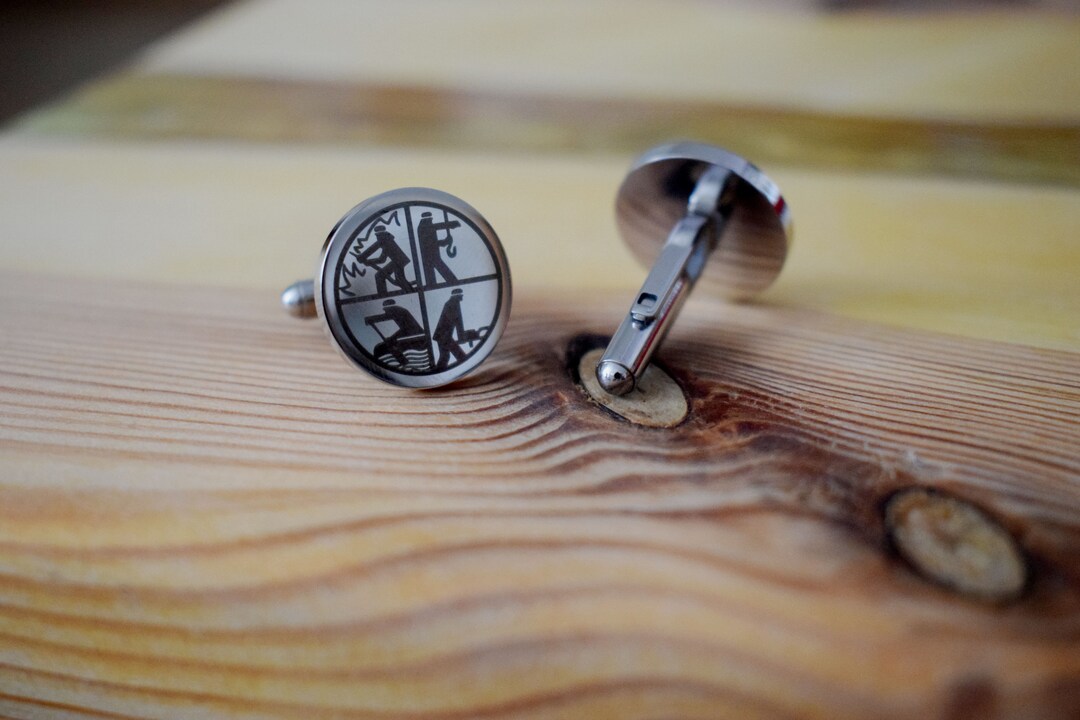 Firefighter Cufflinks Firefighter Cufflinks Firefighter Gift - Etsy