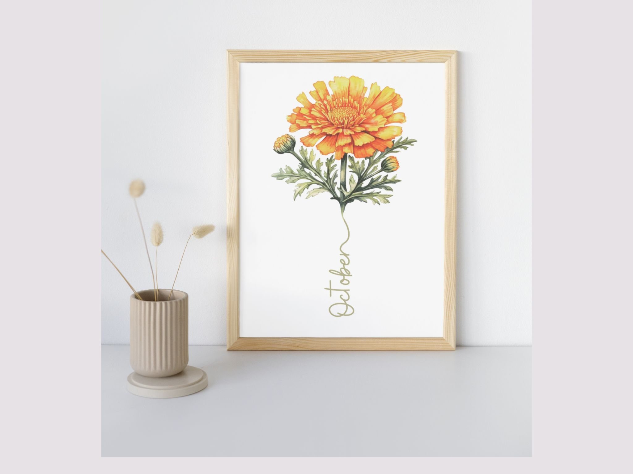 Flor De Nacimiento Octubre, Calendula 2 Diseños, 2pdf, 2jpg, 2png, Alta ...