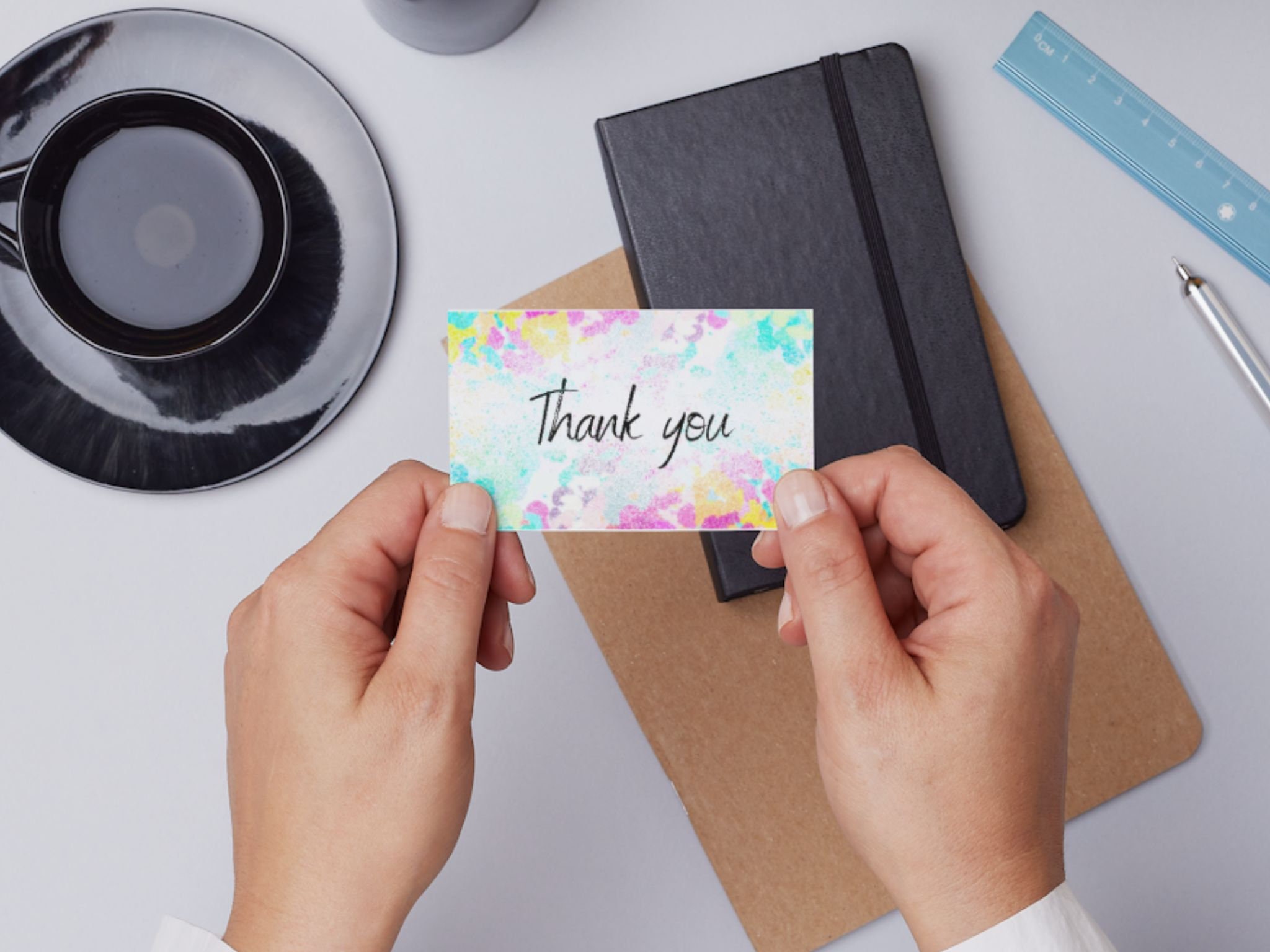 Tarjeta De Agradecimiento Imprimible Tarjeta De Agradecimiento Acuarela Tarjeta De ...